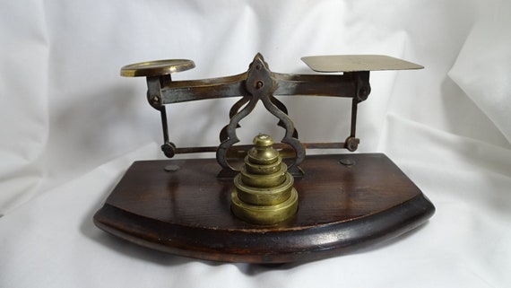 Vintage Postal Scale With Weights - Etsy