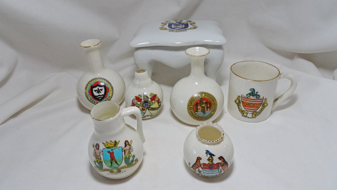 Vintage Crested China/ware Souvenir Items - Etsy