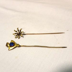 Vintage Metal Stick Pins With Various Stones and Styles - Etsy