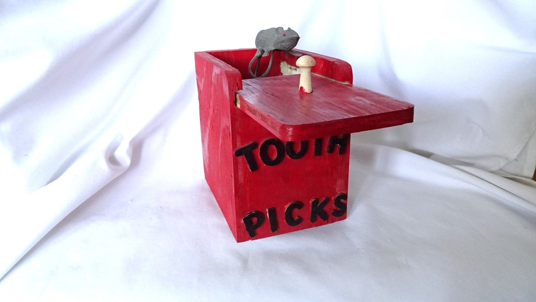 Vintage Handmade Wooden Toy Surprise Mouse Box, Prank Mouse Box - Etsy