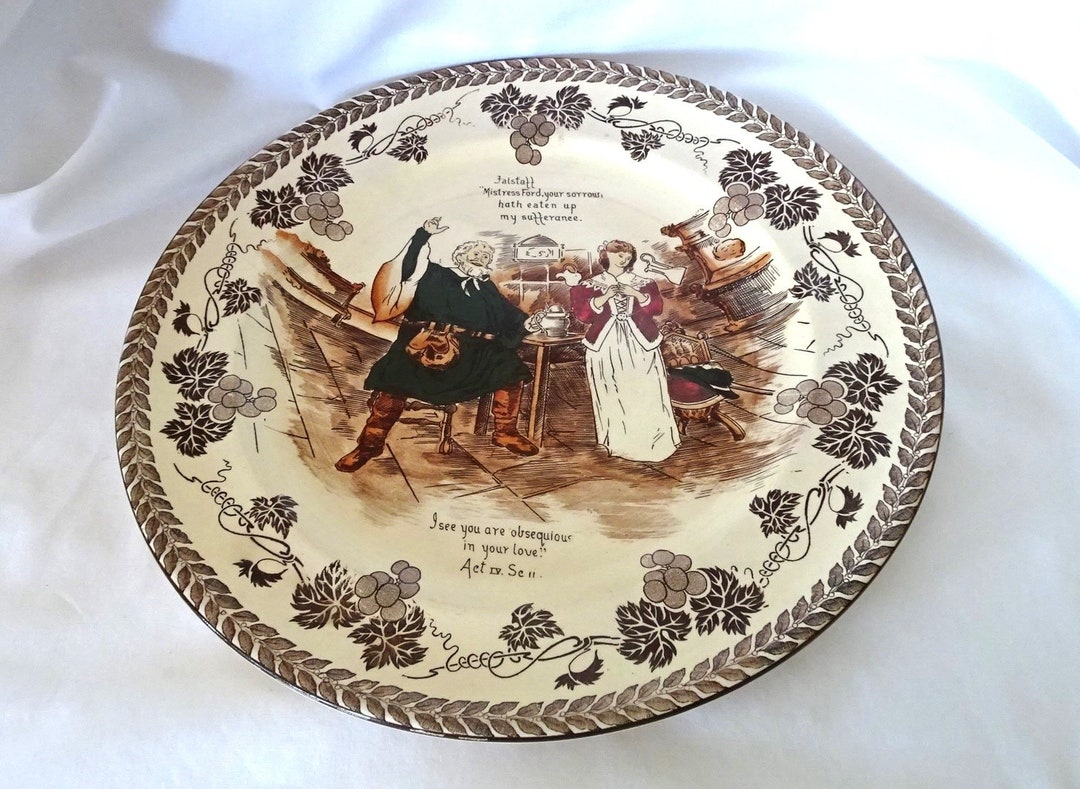 Rare Vintage Shelley Late Foley Falstaff Collector Plate, England - Etsy