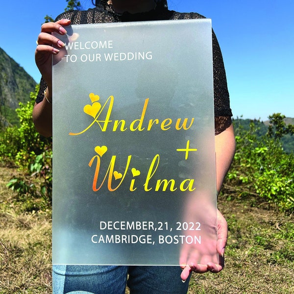 Acrylic Wedding Welcome Sign - Etsy