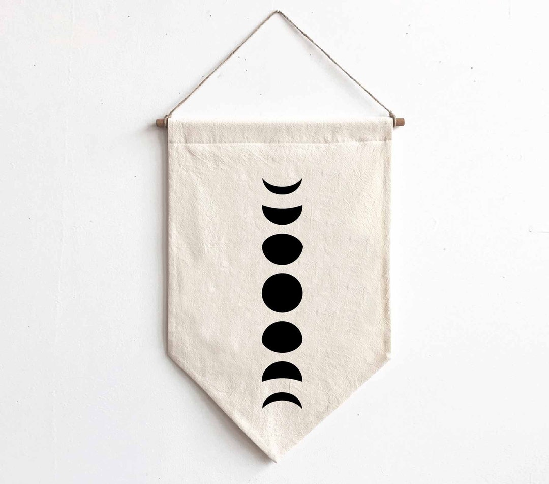 Moon Phase Banner-custom Handmade Moon Phase Wall Hanging-miniature ...
