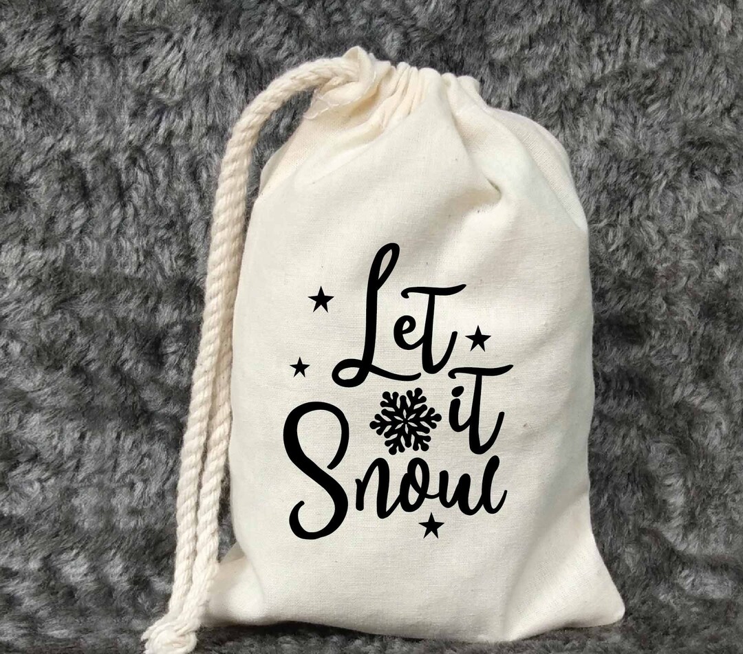 Let It Snow-christmas Favor Bag-holiday Party Gift Bags-snowflake Favor ...