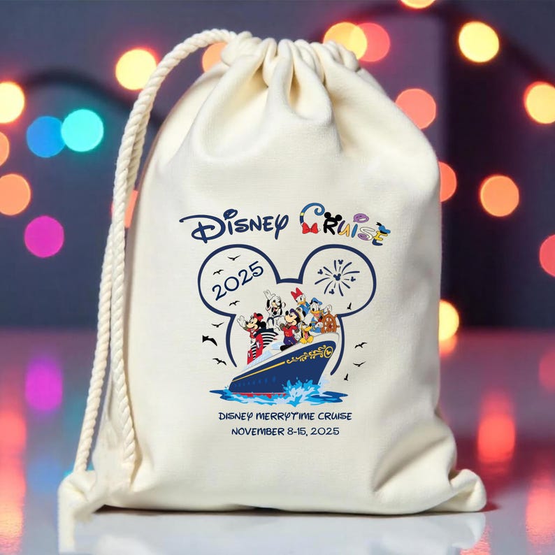 Personalized Disney Cruise Favor Bags, Christmas Cruise Gift Bag ...