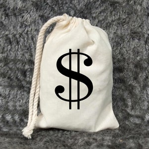 Dollar Sign Birthday Favor, Money Bag, Jewelry Gift Bags, Dollar Bag ...