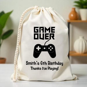 Game Over Thank You-controller Video Game-kids Party Favor-personalized ...