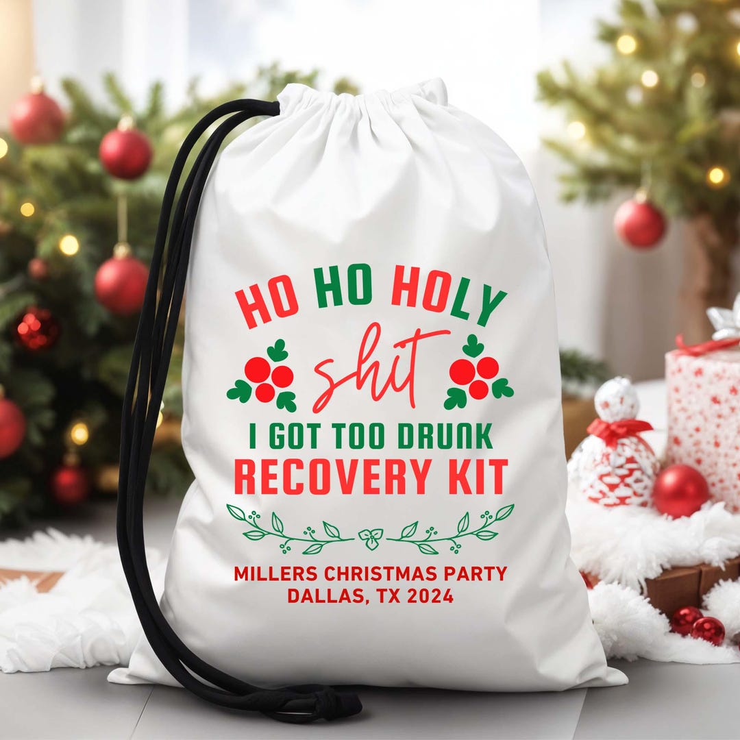 Personalized Got Too Lit Recovery Kit, Adult Christmas Party Bag ...