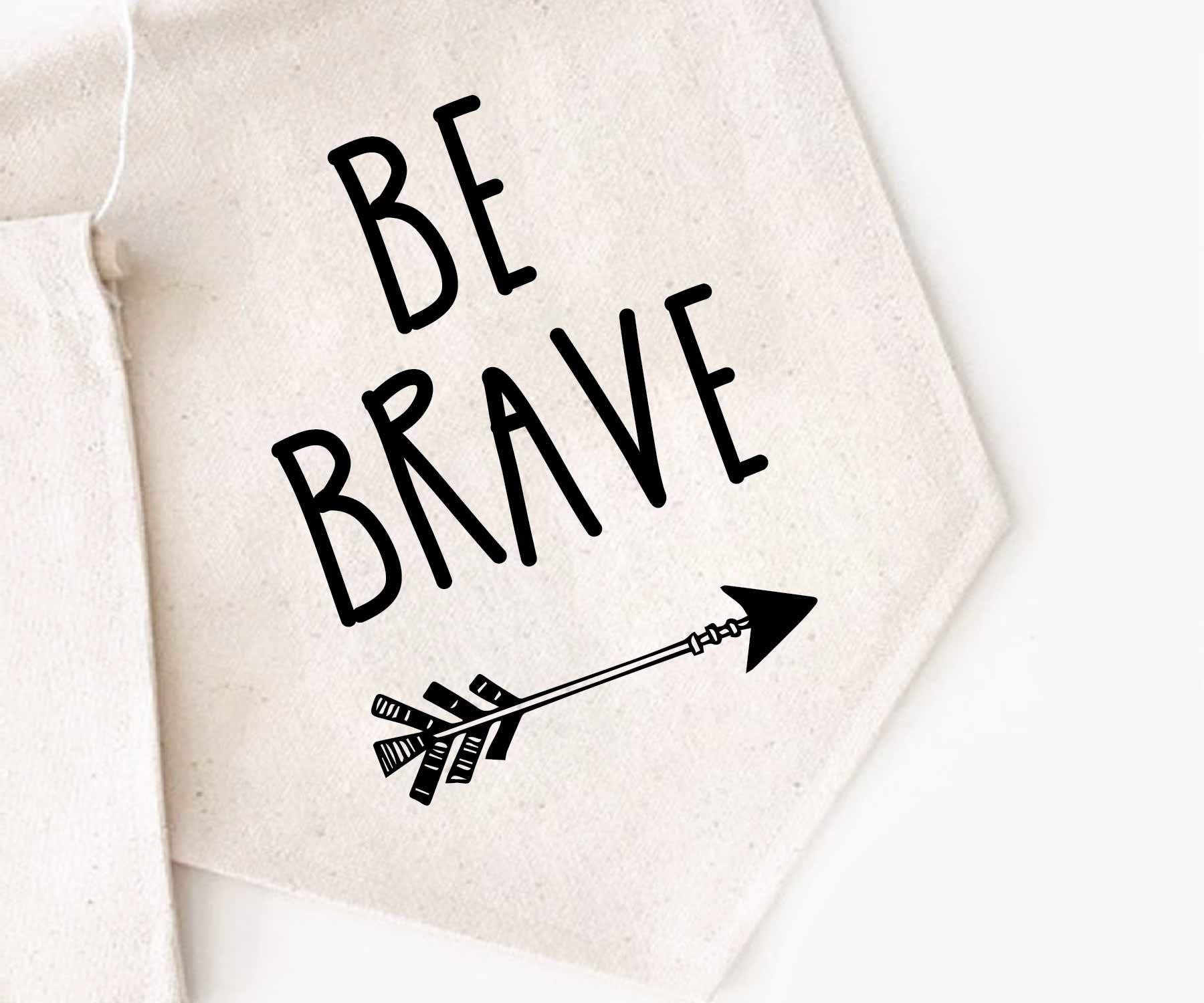 Be Brave-miniature Banner Wall Hanging -wall Banner-canvas Flag-nursery ...