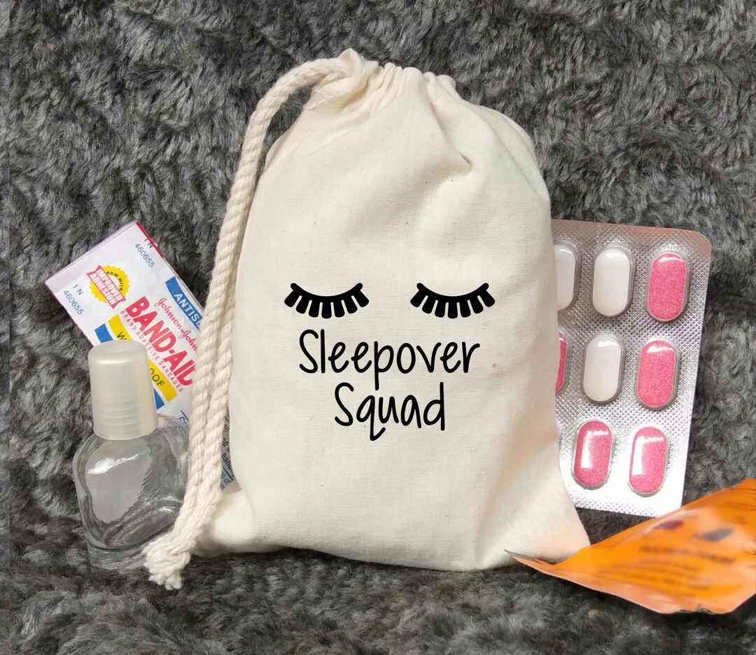Sleepover Squad Slumber Party Favor Bag Kit Girls Party Favors Birthday ...