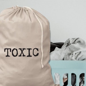 Funny Laundry Toxic Bag, Dirty Large Laundry Bag, Customized, Dorm ...
