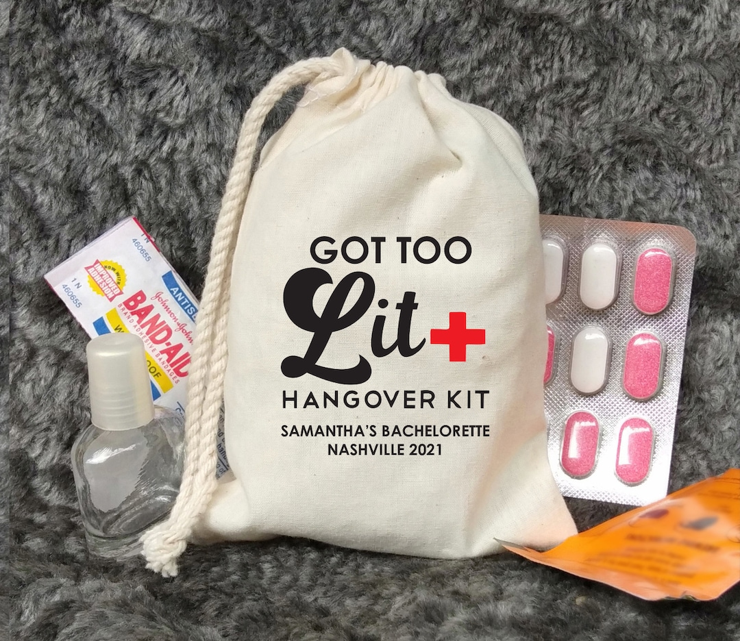 Got Too Lit Hangover Kit Bags, Party Hangover Kit, Oh Shit Kit, Favor ...