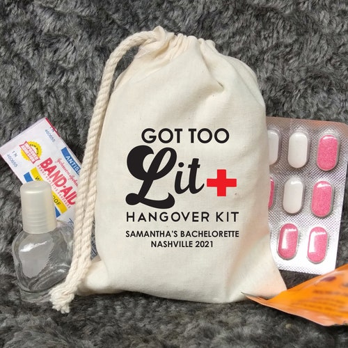 Got Too Lit Hangover Kit Bags Party Hangover Kit Oh Shit | Etsy