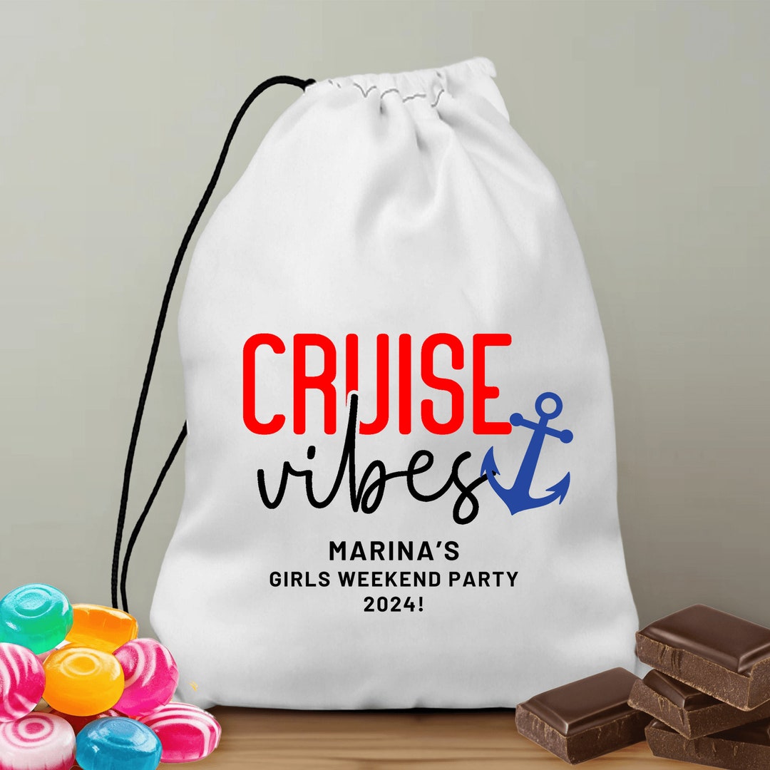 Personalised Cruise Vibes Favor Bags, Cruise Gift Bag, Cruise Vacation ...