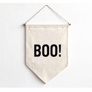 Boo Wall Banner-happy Halloween Banner-halloween Wall Art-halloween ...