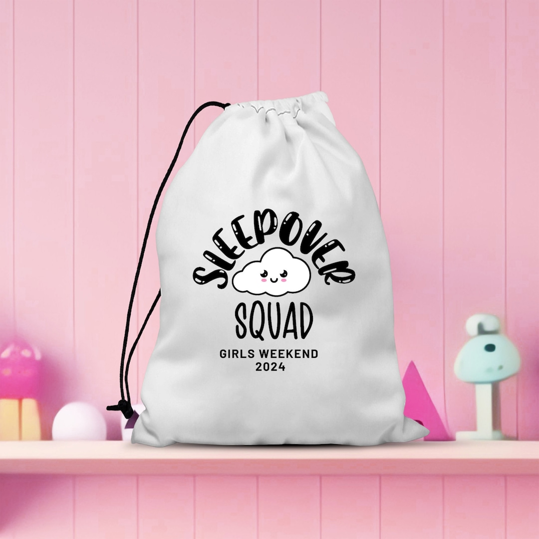 Personalized Sleepover Squad Bag, Slumber Party Squad Party Bags ...