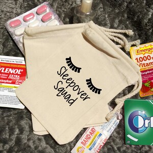 Sleepover Squad Slumber Party Favor Bag Kit Girls Party Favors Birthday ...