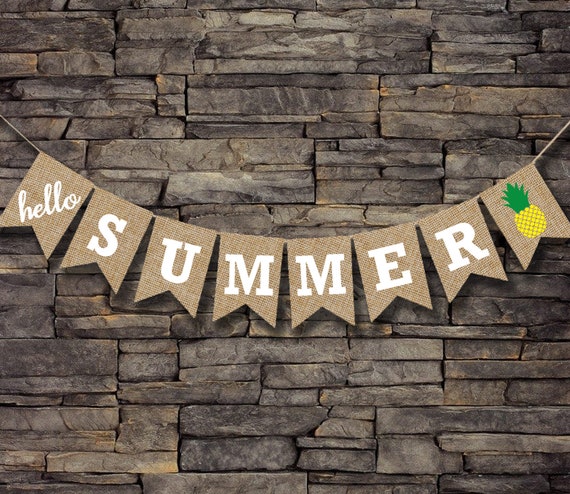 Hello Summer Banner-summer Decor-summer Party-pool Party | Etsy