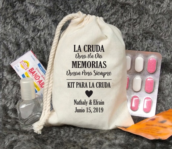 Personalised La Cruda Hangover Kit Bags Bachelorette Party - Etsy