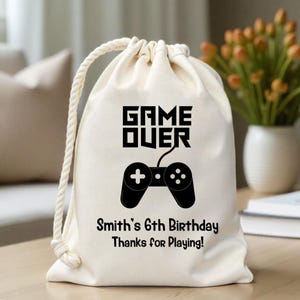 Game Over Thank You-controller Video Game-kids Party Favor-personalized ...