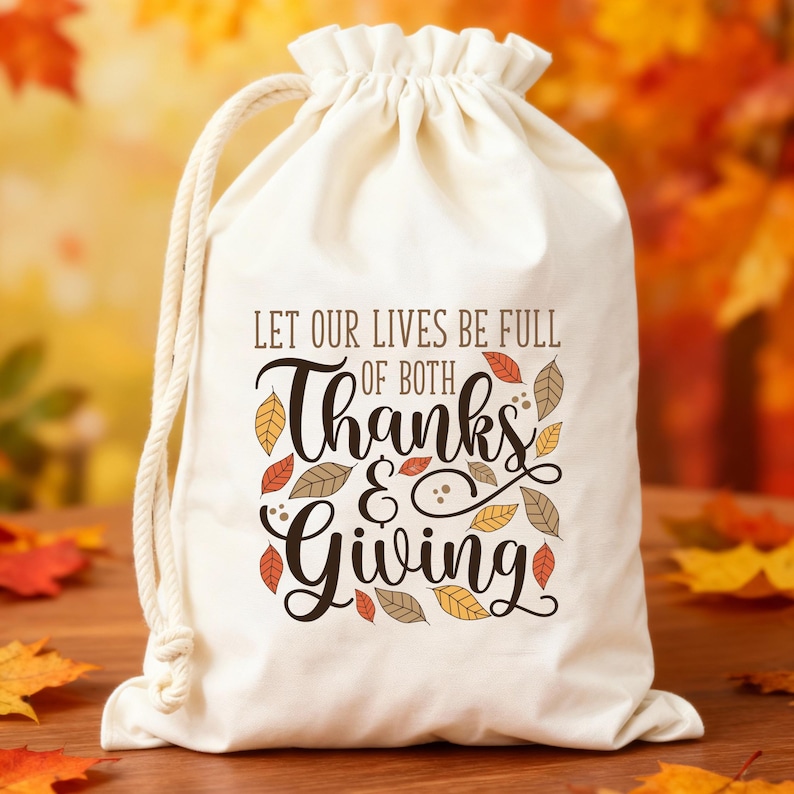 Personalized Thanks & Giving Fall Favor Bags, Thanks for Coming Favor ...
