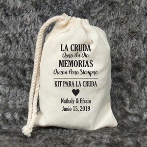 Personalised La Cruda Hangover Kit Bags - Cruda Kit - Bachelorette ...