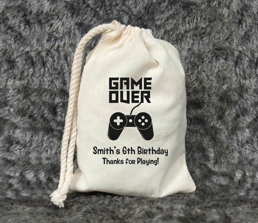 Game Over Thank You-controller Video Game-kids Party Favor-personalized ...