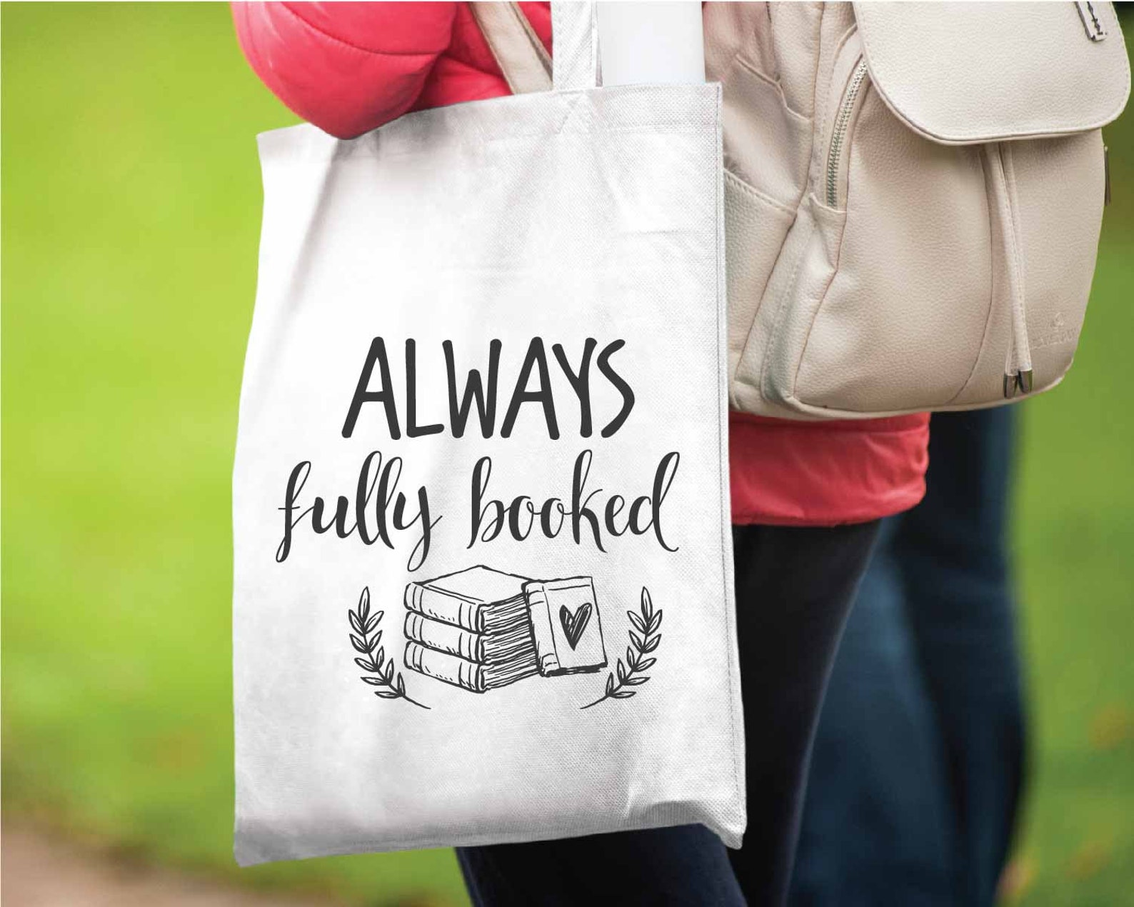 Always Fully Booked Tote Bag Book Lover-Gift for | Etsy