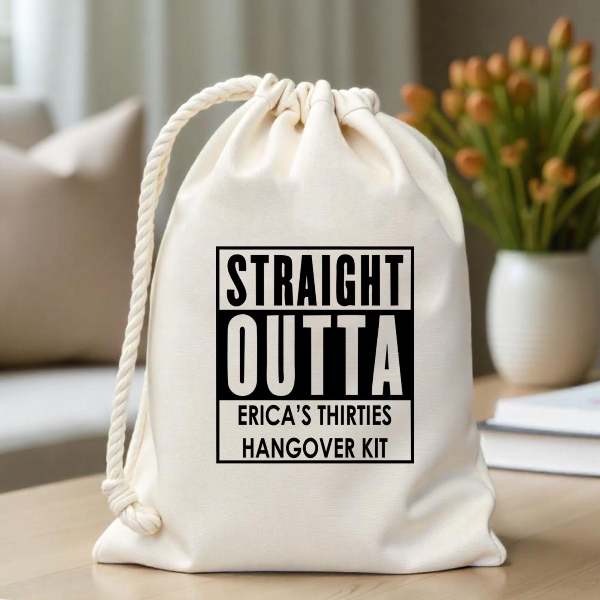 Straight Outta Bachelorette Hangover Kit Bags,funny Sarcastic Hangover ...