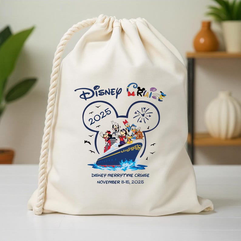 Personalized Disney Cruise Favor Bags, Christmas Cruise Gift Bag ...