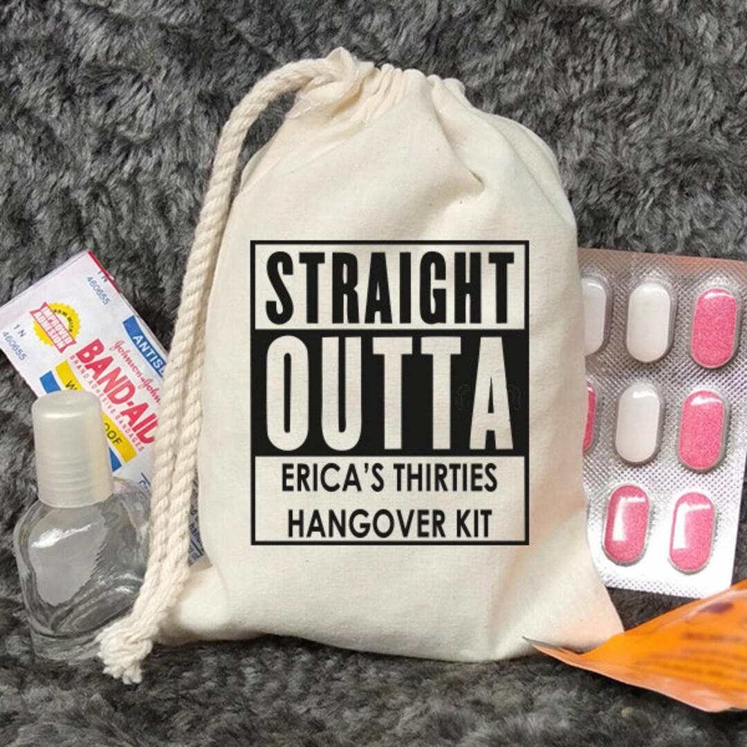 Straight Outta Bachelorette Hangover Kit Bags,funny Sarcastic Hangover ...