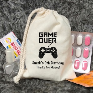 Game Over Thank You-controller Video Game-kids Party Favor-personalized ...
