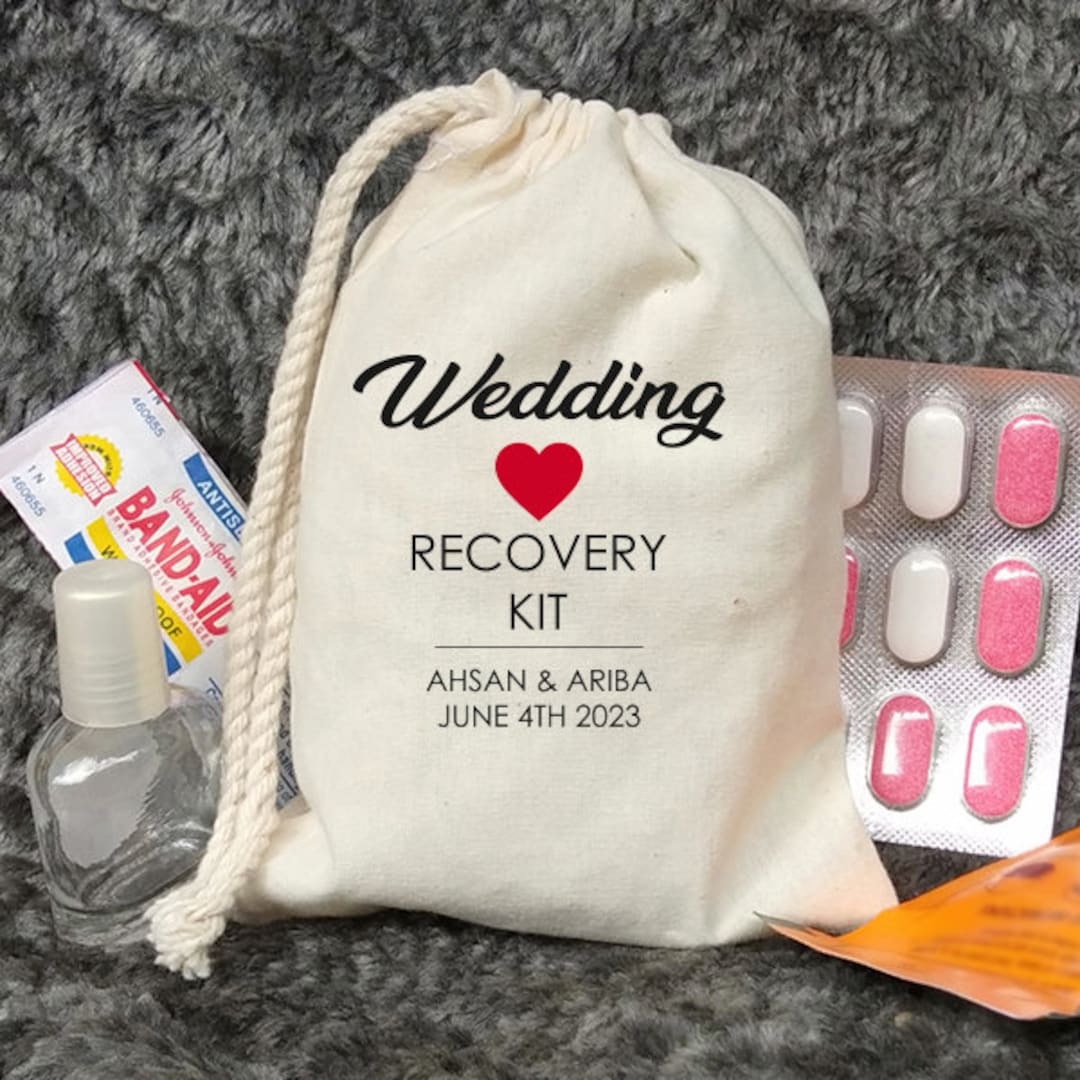 Wedding Recovery Kit - Custom Wedding - Guest Favor Bags - Personalized ...