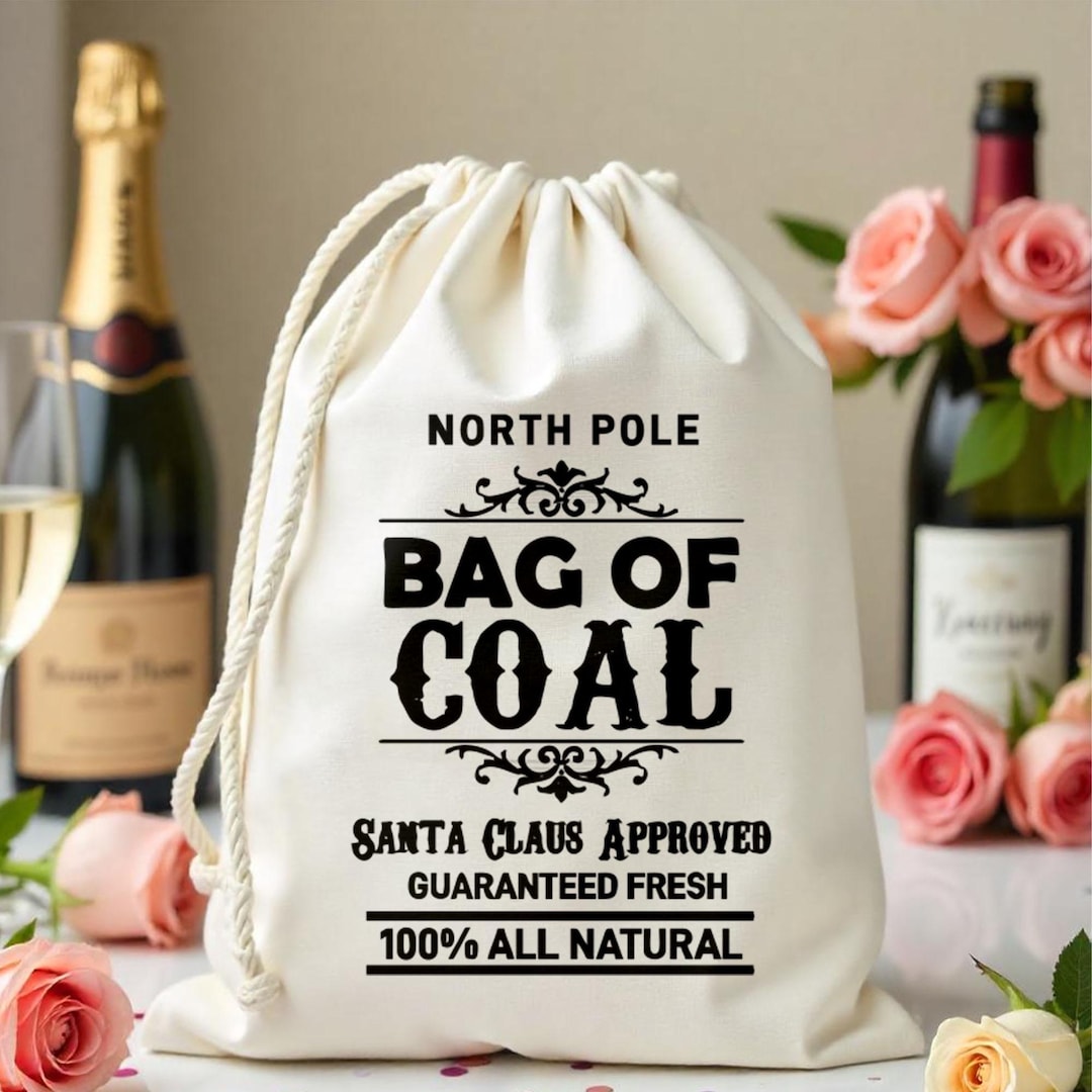 Set of 10 Bags-christmas Bag-bag of Coal-christmas Gift Bag-christmas ...