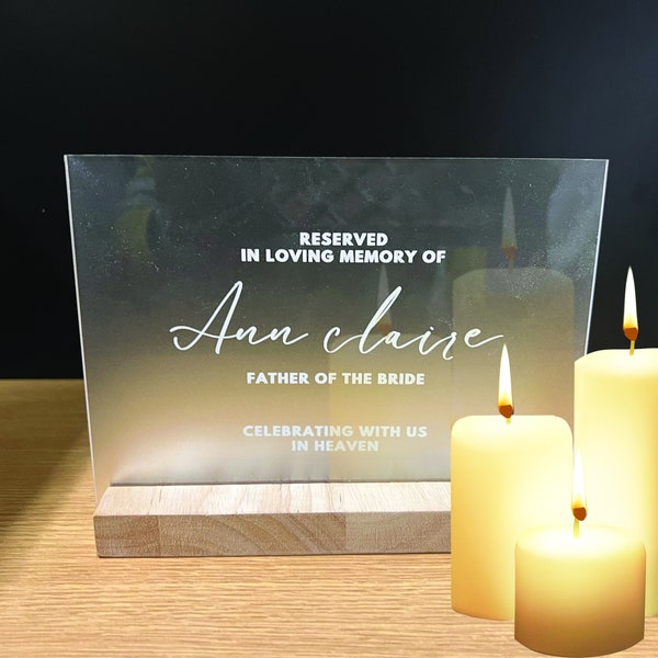Memorial Table Sign - Etsy