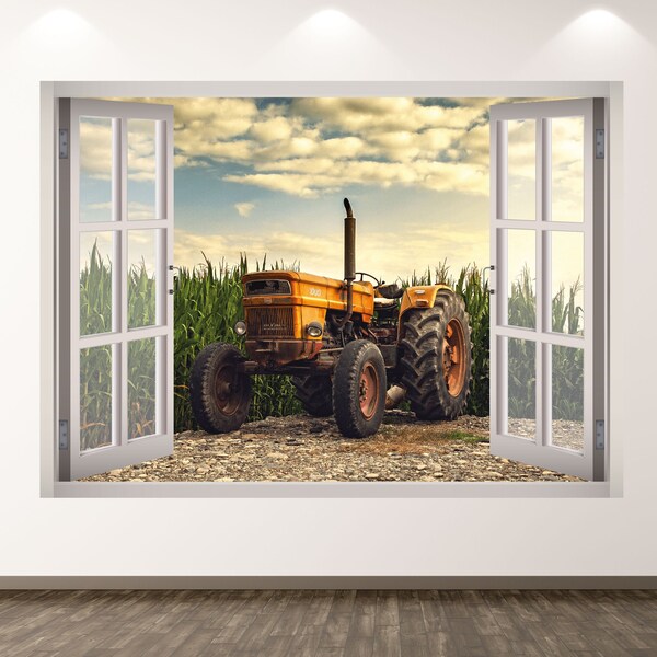 Kids Tractor Window Decal Stickers - Etsy