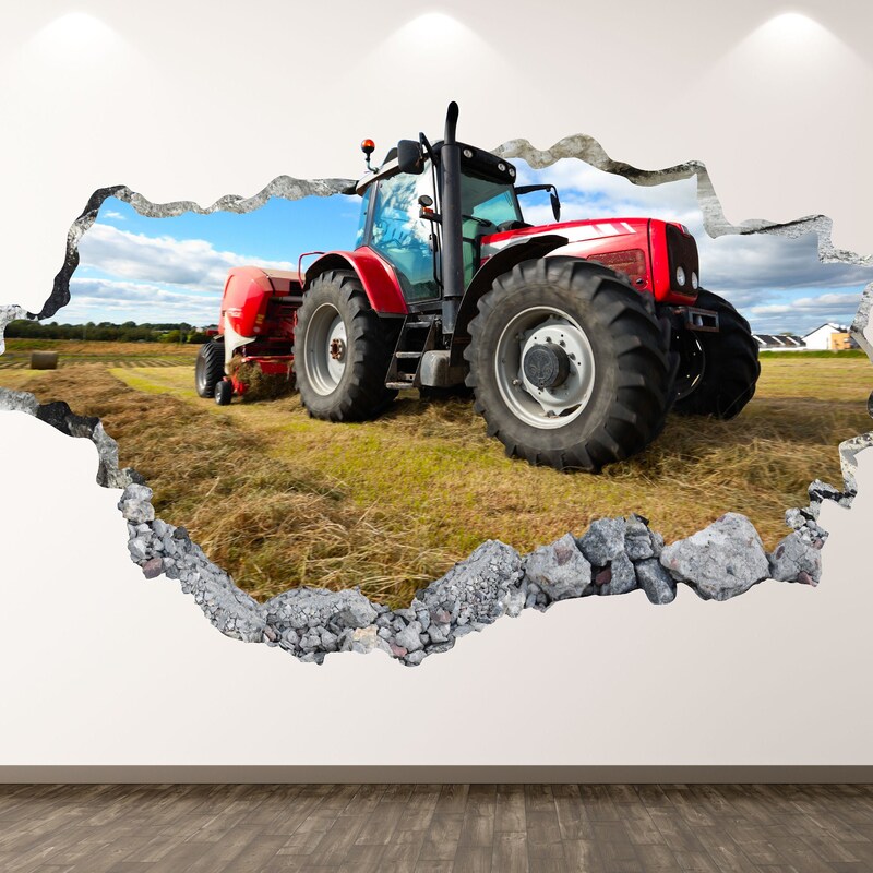 Tractor Wall Decal - Etsy UK