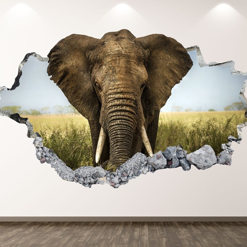 Elephant Wall Decal - Etsy