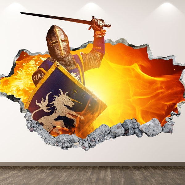 Knight Wall Decal - Etsy