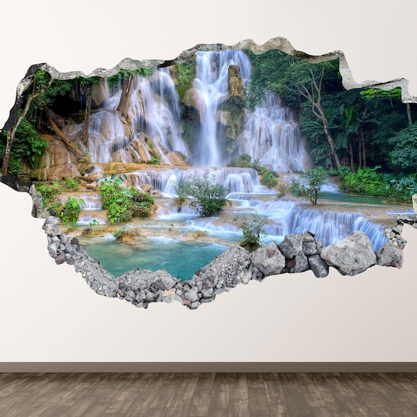 Waterfall Wall Decal - Etsy