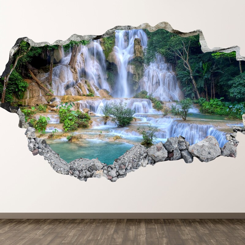 Waterfall Wall Decal - Etsy