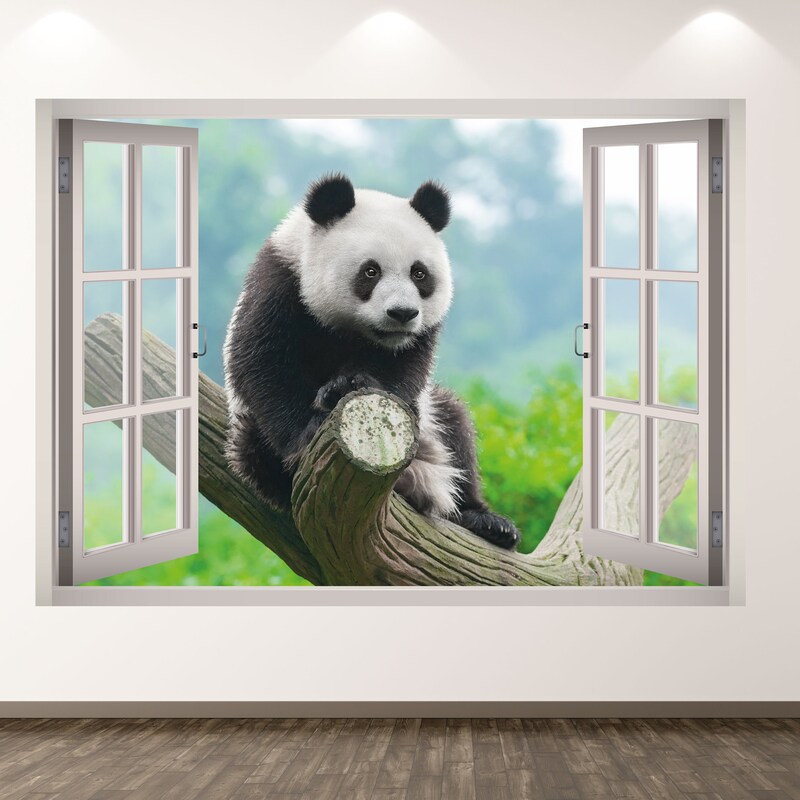 Panda Wall Decal - Etsy