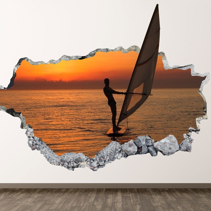 Windsurfing Decal - Etsy