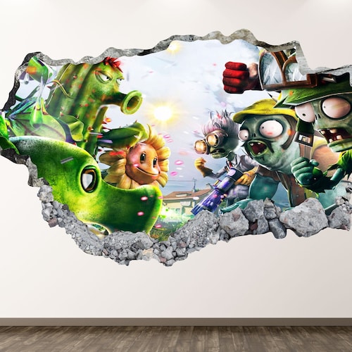 Wolf Wall Decal Fantasy 3D Smashed Wall Art Sticker Kids | Etsy