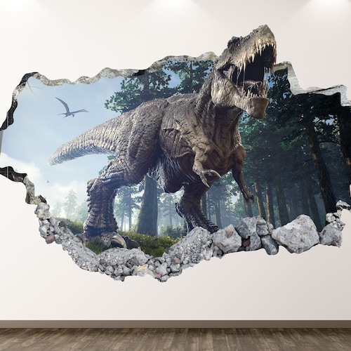 T Rex Dinosaur Wall Decal Art Stickers Kids Bedroom Wall Decor | Etsy