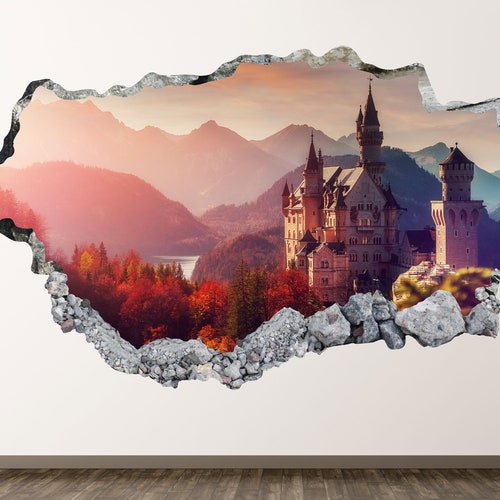 Unicorn Wall Decal Fantasy 3D Window Wall Art Sticker Kids | Etsy