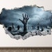 Cemetery Wall Decal Horror Scary 3D Smashed Wall Art Sticker | Etsy