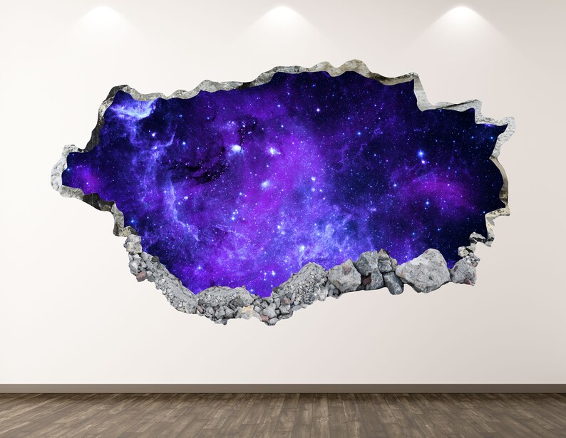 Nebula Wall Decal Space Star Field 3D Smashed Wall Art - Etsy