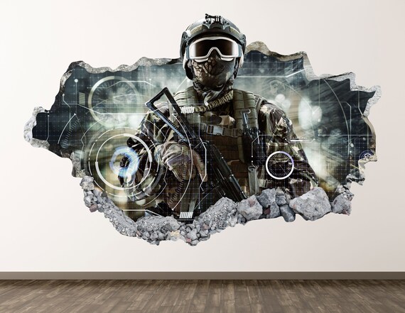 Specials Operations Soldier Wall Decal Swat Team Force 3D - Etsy