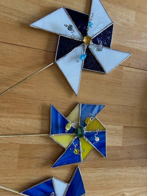 Stained Glass Pin Wheels - Etsy